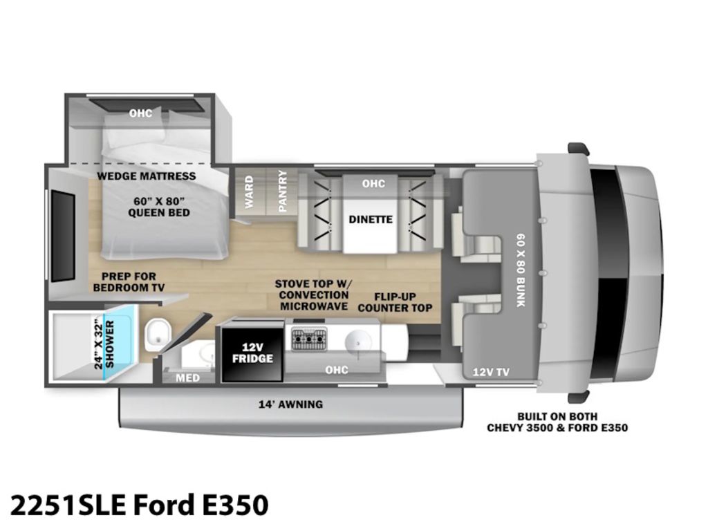 2026 Forester LE (Chevy & Ford) 2251SLE Ford E350 by Forest River ...